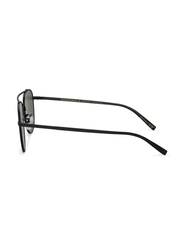 Oliver Spencer Rivetti Pilot-frame Sunglasses - Black