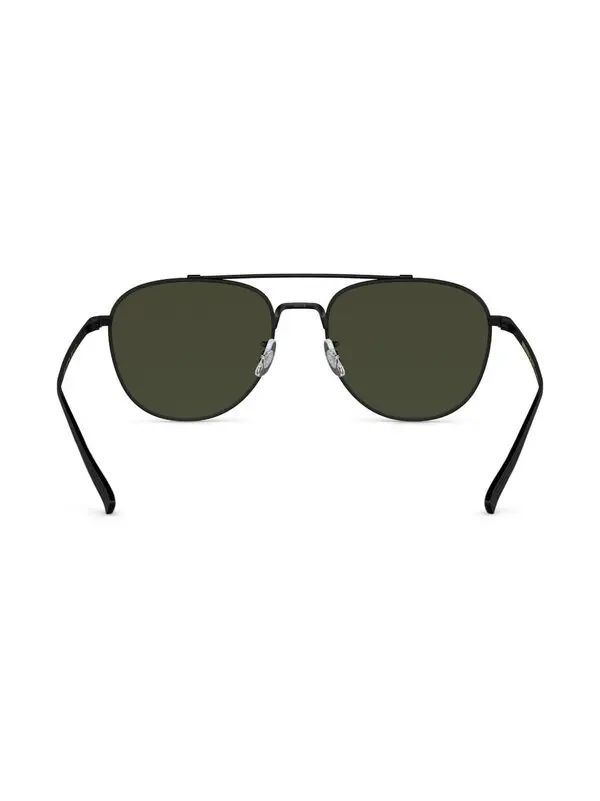Oliver Spencer Rivetti Pilot-frame Sunglasses - Black