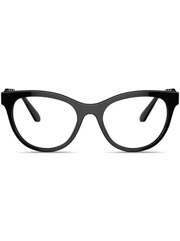 SWAROVSKI Sculpted Arm Square Frame Eyeglasses - Black
