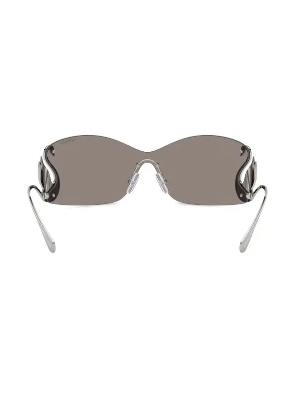 SWAROVSKI Swan Appliqué Shield Sunglasses