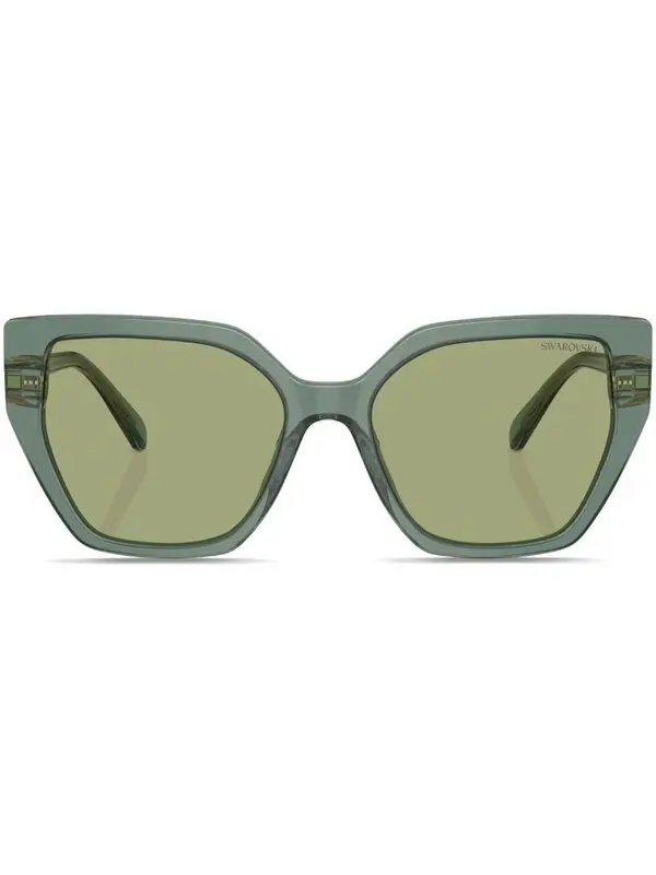 SWAROVSKI Crystal-embellished Cat-eye Sunglasses - Green