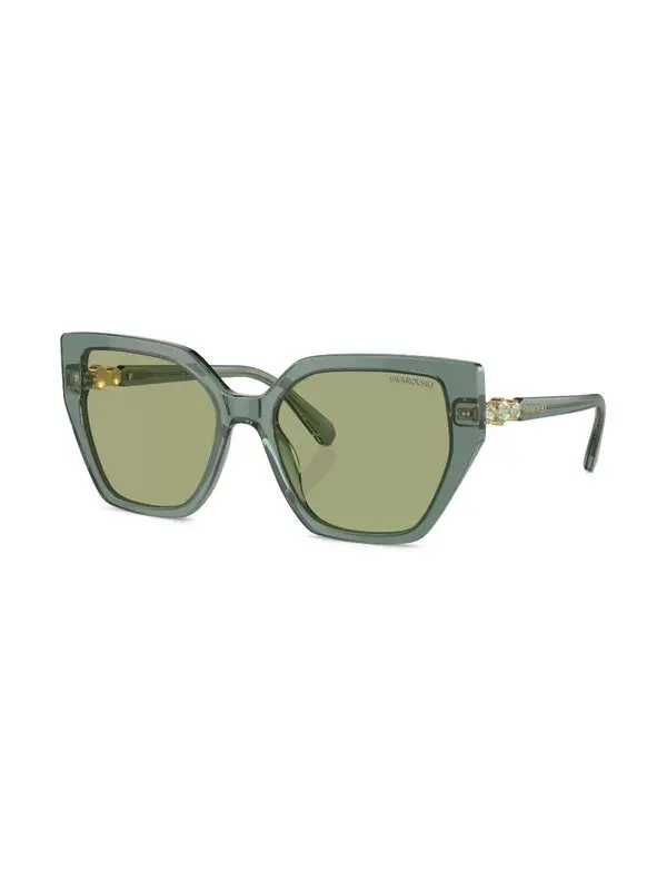 SWAROVSKI Crystal-embellished Cat-eye Sunglasses - Green