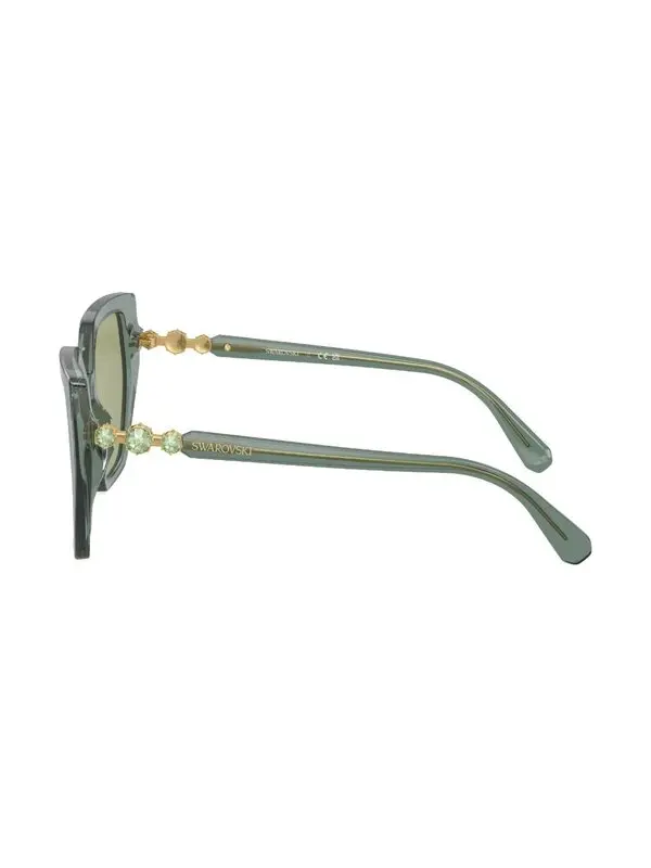 SWAROVSKI Crystal-embellished Cat-eye Sunglasses - Green