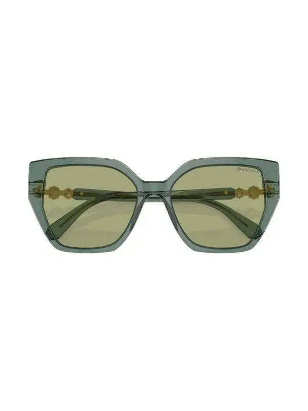 SWAROVSKI Crystal-embellished Cat-eye Sunglasses - Green