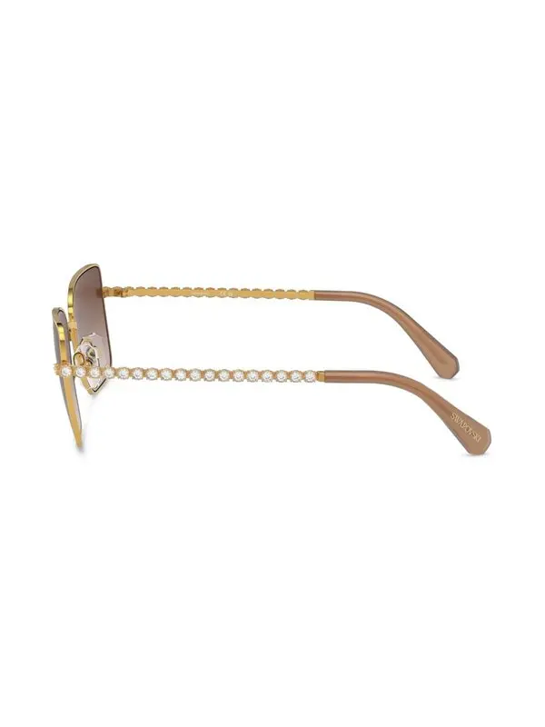 SWAROVSKI Crystal-embellished Sunglasses - Gold