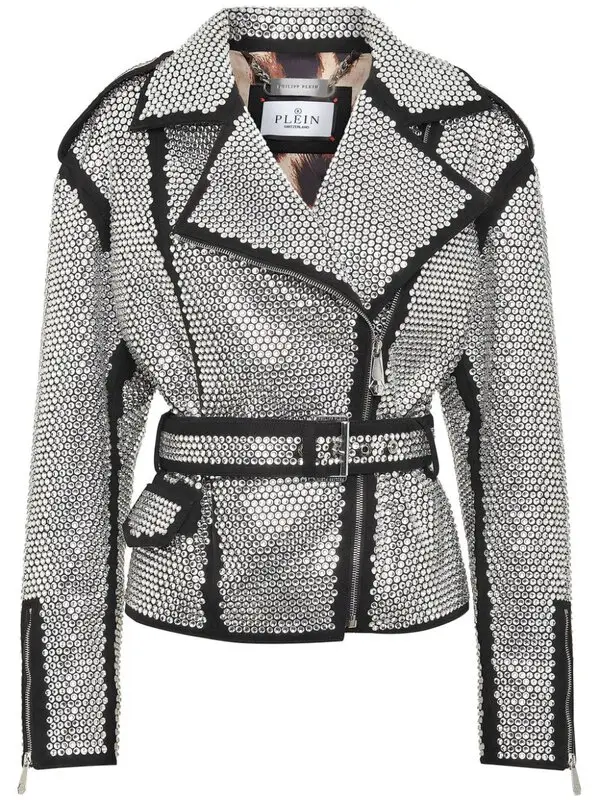 Philipp Plein Crystal-embellished Jacket - Black