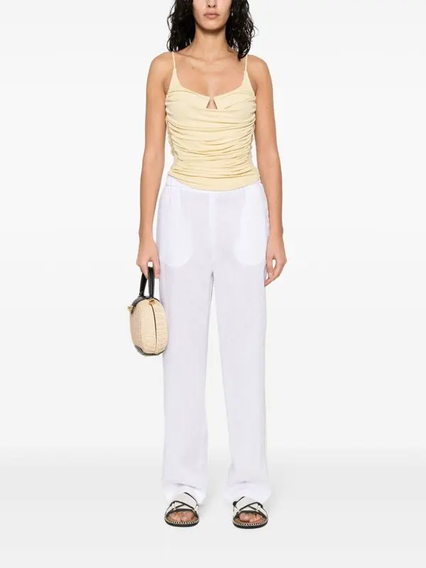 Fabiana Filippi Chambray Tapered Trousers - White