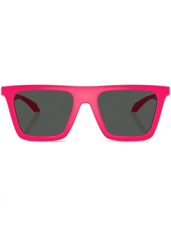 Versace Greca-detail Square-frame Sunglasses - Pink