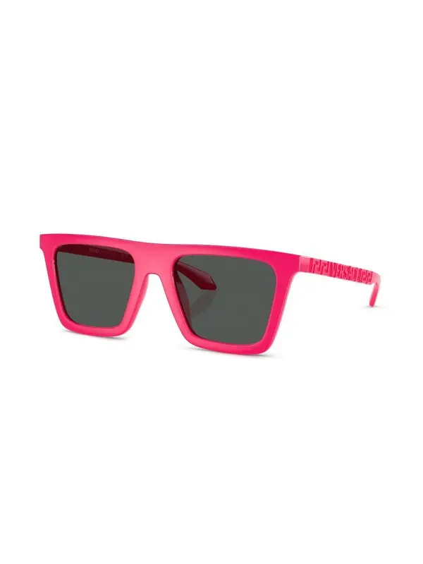 Versace Greca-detail Square-frame Sunglasses - Pink