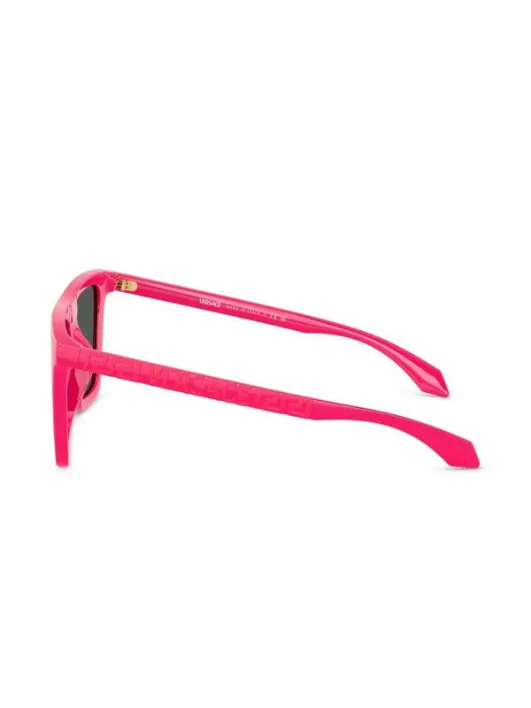Versace Greca-detail Square-frame Sunglasses - Pink