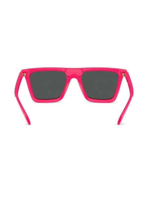 Versace Greca-detail Square-frame Sunglasses - Pink