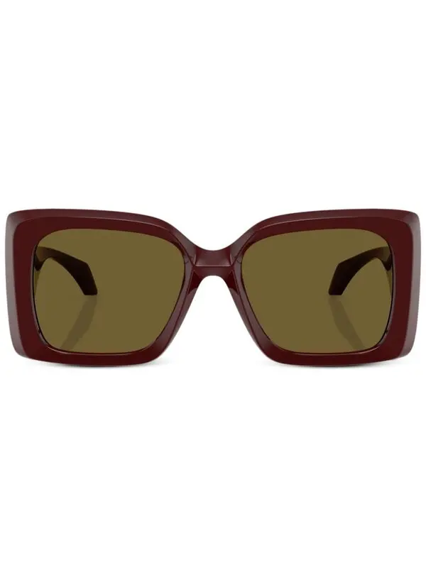 Versace Medusa Plaque Oversized Sunglasses - Red