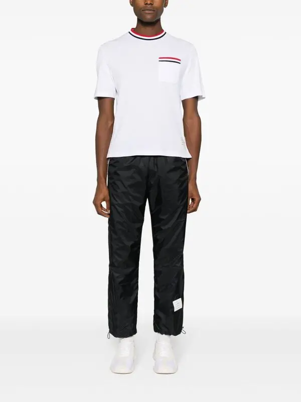 Thom Browne Pointelle-knit Cotton T-shirt - White