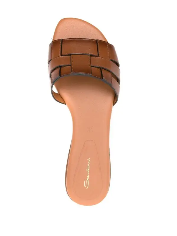 Santoni Open-toe Flat Slides