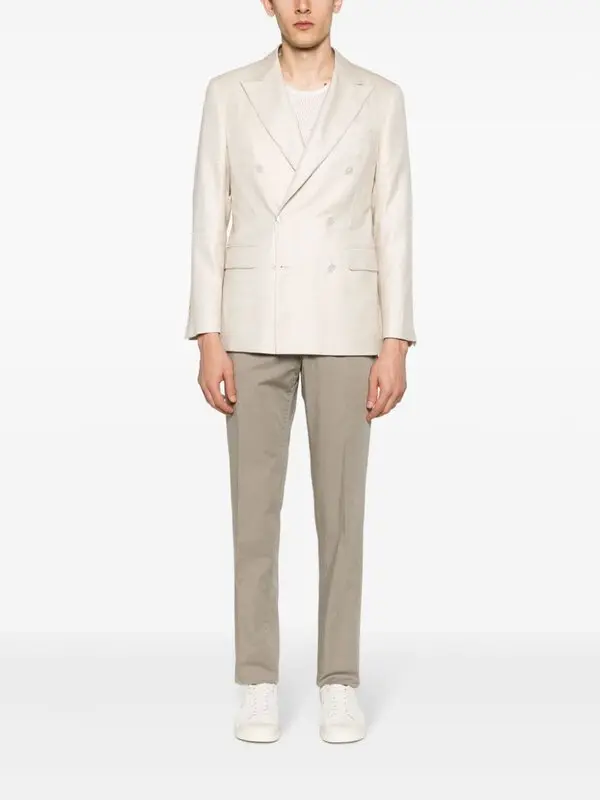 PT TORINO Tapered-leg Cotton-blend Chino Trousers
