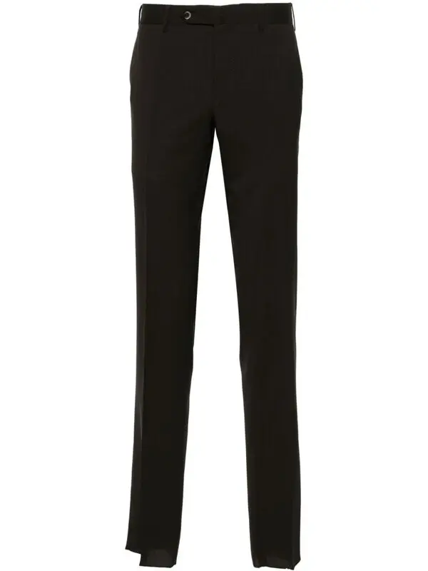 PT TORINO Mid-rise Slim-fit Trousers - Brown