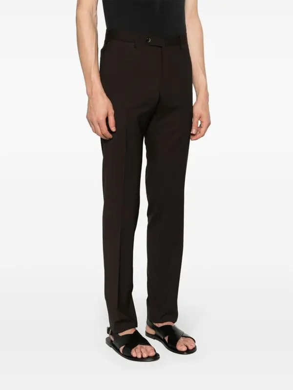 PT TORINO Mid-rise Slim-fit Trousers - Brown