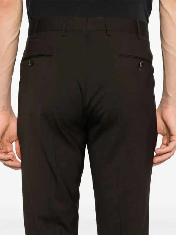 PT TORINO Mid-rise Slim-fit Trousers - Brown