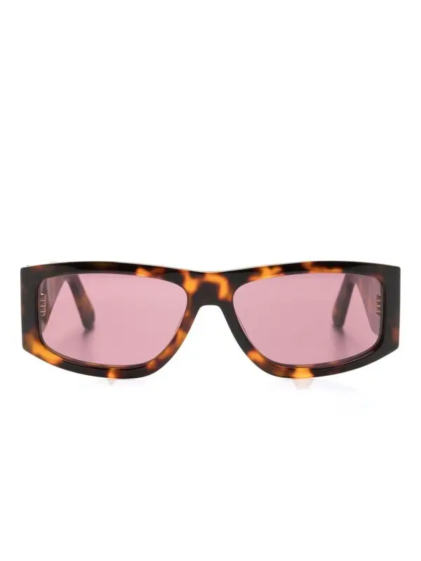 Gcds Rectangular-frame Sunglasses - Brown