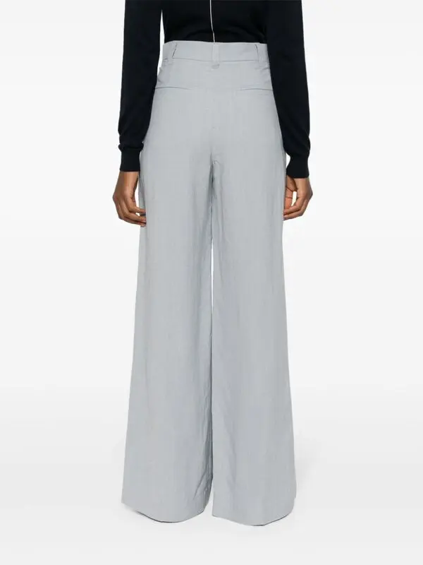 Brunello Cucinelli Powder Pleated Wide Leg Palazzo Pants