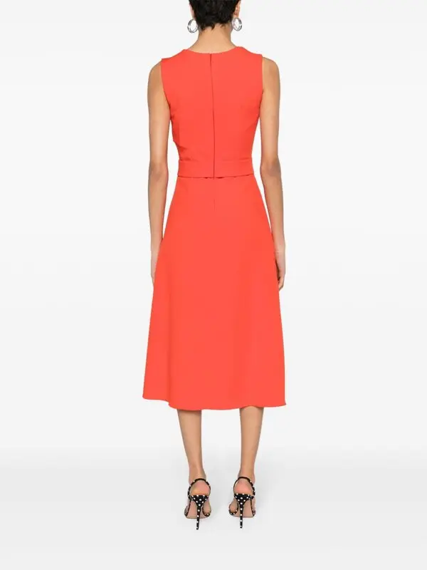 NISSA Belted A-line Midi Dress