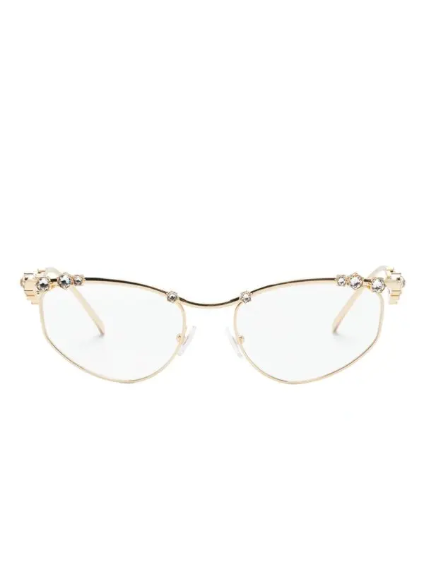 SWAROVSKI Crystal-embellished Cat-eye Eyeglasses - Gold