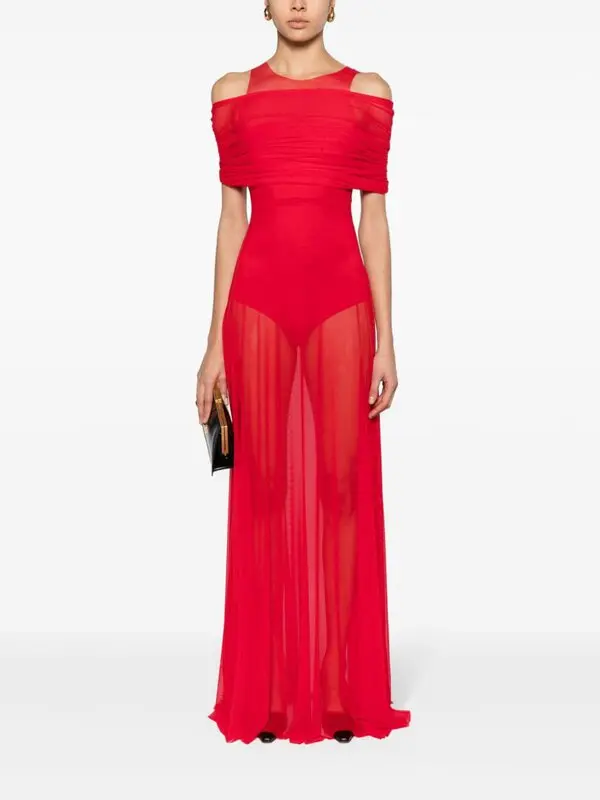 ATU BODY COUTURE Round-neck Maxi Dress - Red