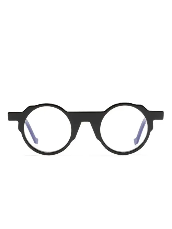 VAVA EYEWEAR Sculpted Round-frame Glasses - Black