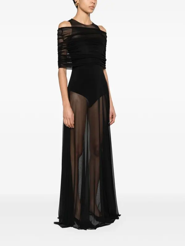 ATU BODY COUTURE Mesh Maxi Dress - Black