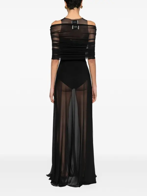 ATU BODY COUTURE Mesh Maxi Dress - Black