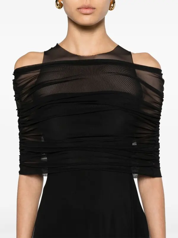 ATU BODY COUTURE Mesh Maxi Dress - Black