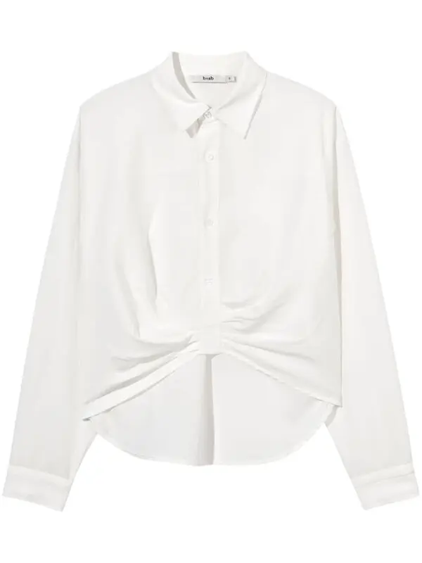 B+AB Gathered Detail Shirt - White