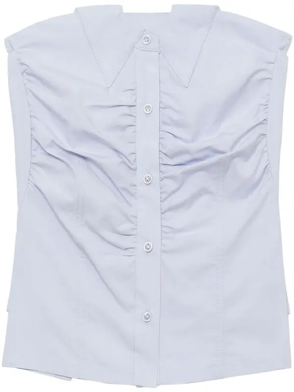 LOW CLASSIC Button-up Strapless Top