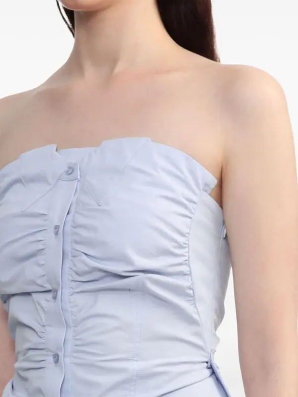 LOW CLASSIC Button-up Strapless Top