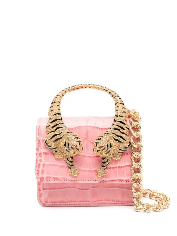 Roberto Cavalli Small Roar Leather Bag - Pink