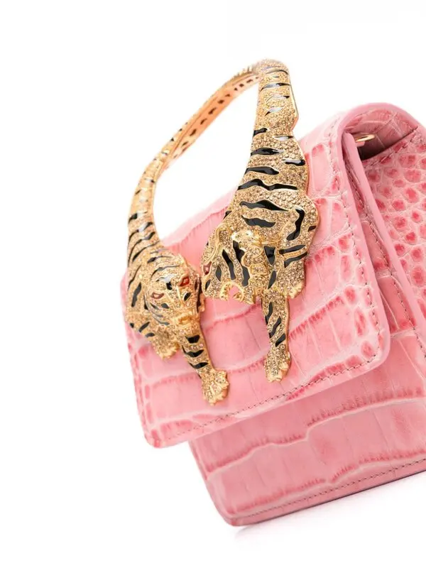 Roberto Cavalli Small Roar Leather Bag - Pink