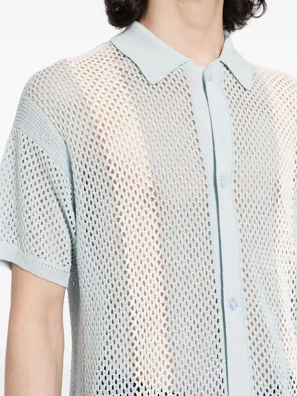 Frescobol Carioca Castillo Crochet-knit Shirt