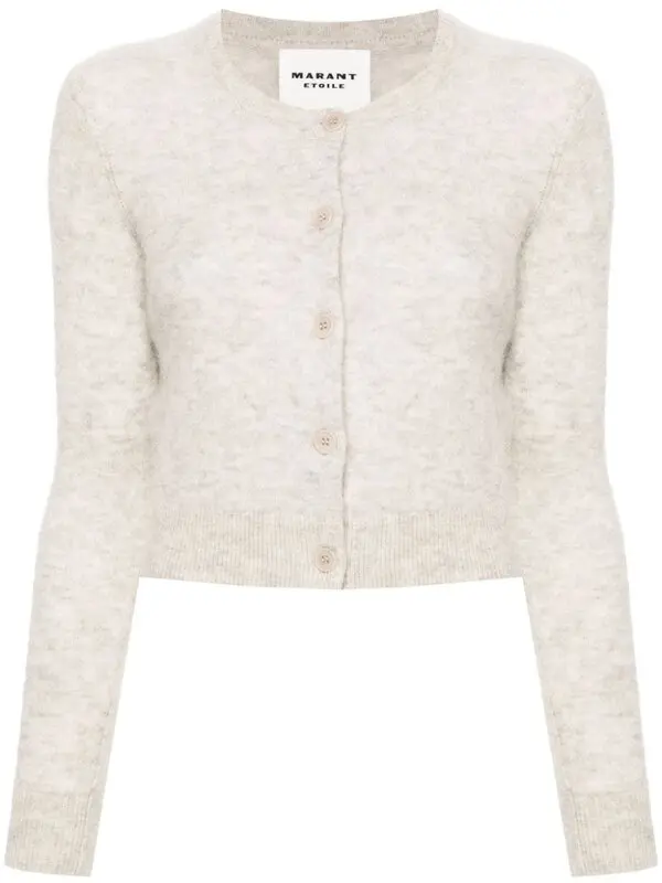 MARANT ETOILE Nity Brushed-effect Cardigan - Neutrals