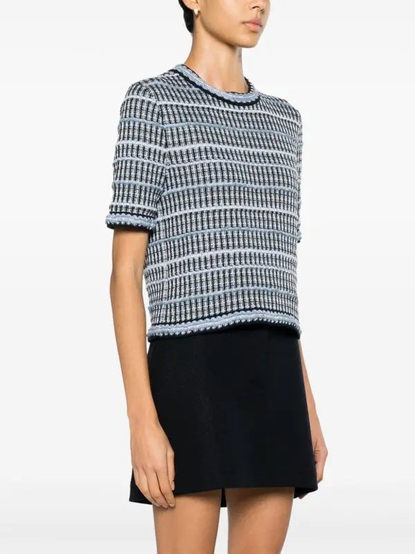 Thom Browne Crew-neck Tweed Top