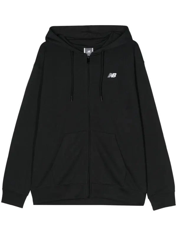 NEW BALANCE Embroidered-logo Zipped Hoodie - Black
