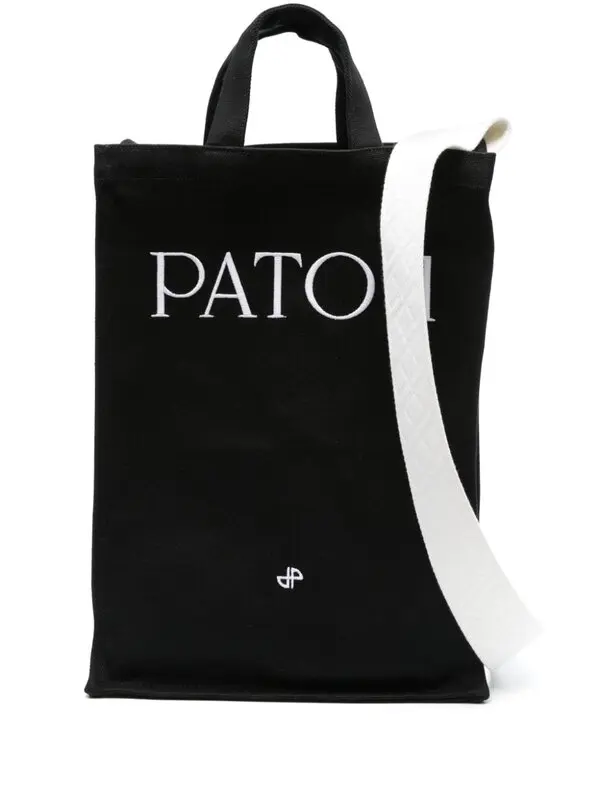 PATOU Logo-embroidered Tote Bag