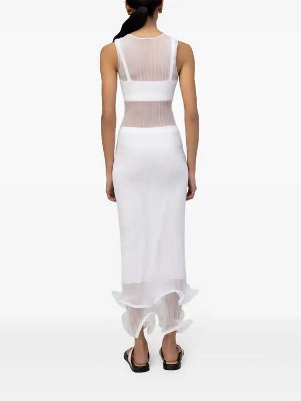 Simkhai Oakley Semi-sheer Tank Top - White