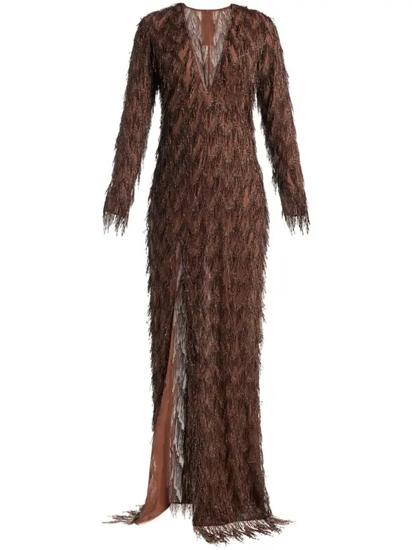 chinese dress ladies Mint and Gray Chevron Maxi Dress main image 0