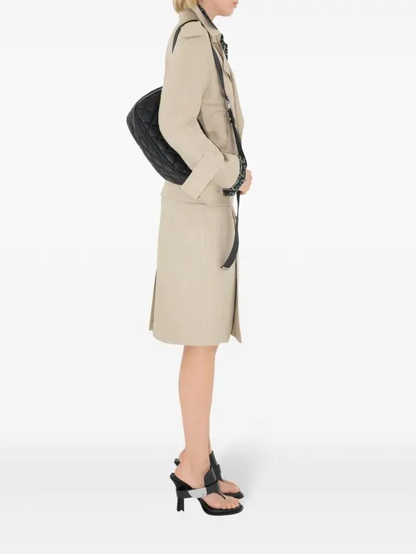 Burberry Off-centre Canvas Trench Jacket - Neutrals