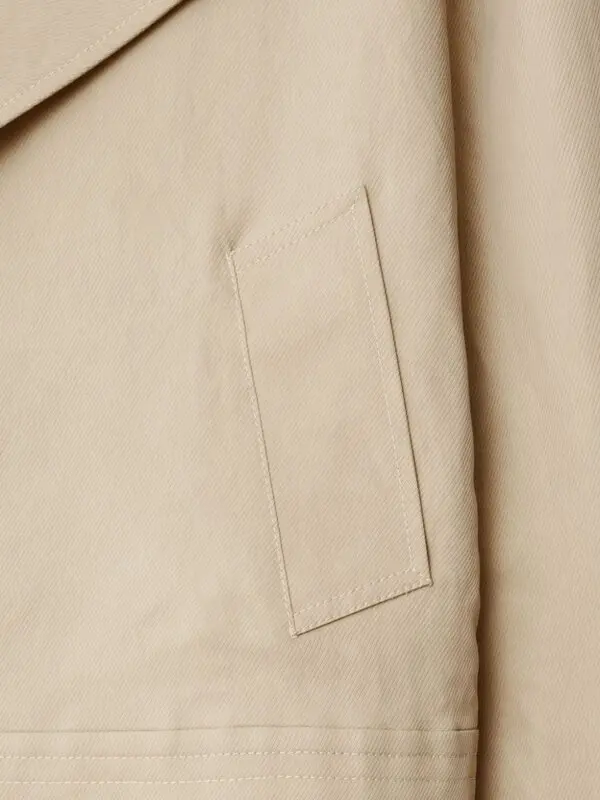 Burberry Off-centre Canvas Trench Jacket - Neutrals
