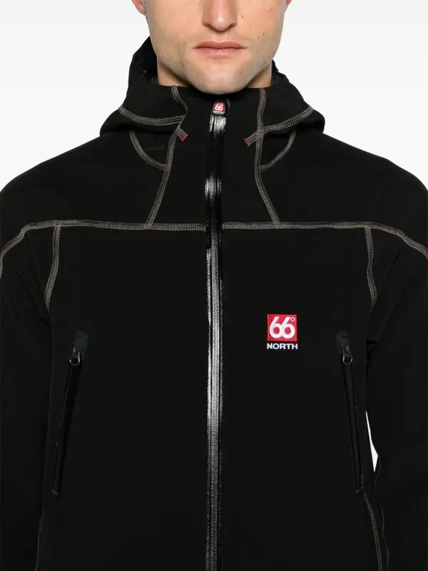 66 North Vatnajokull Polartec® Hooded Jacket In Black 35% Off