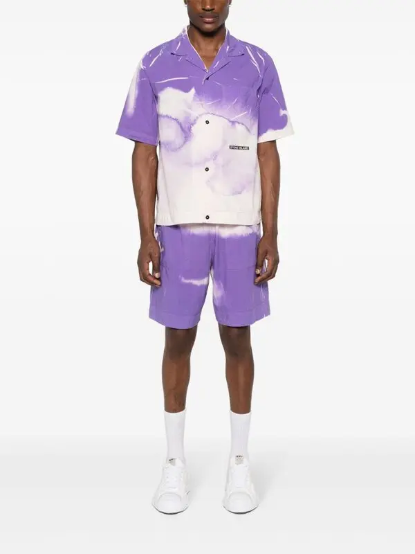 Stone Island Abstract-print Bermuda Shorts