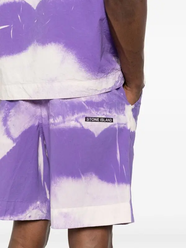 Stone Island Abstract-print Bermuda Shorts