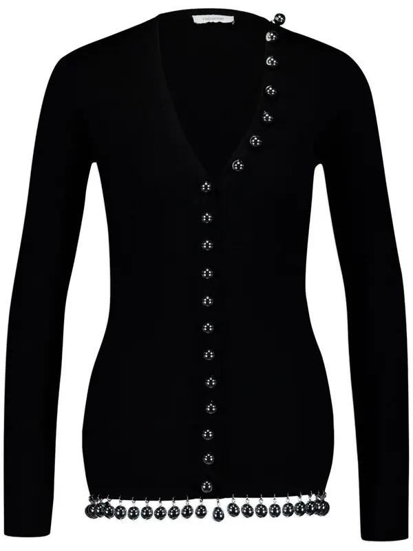 Rabanne Bead-embellished Wool Cardigan