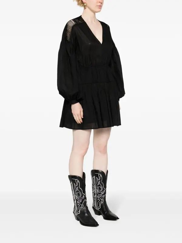 Pinko Fringed Flared Mini Dress